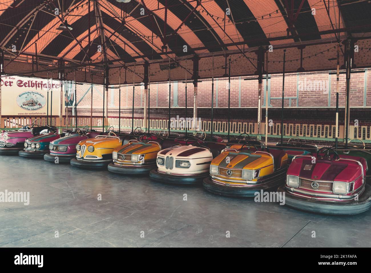 Nostalgic bumper cars Fair culture in the Zollern colliery Stock Photo ...