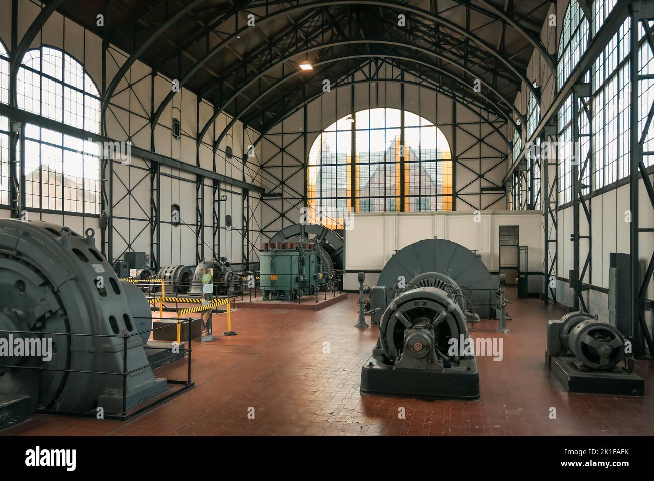 Machine hall in the Zeche Zollern industrial museum Dortmund Stock ...