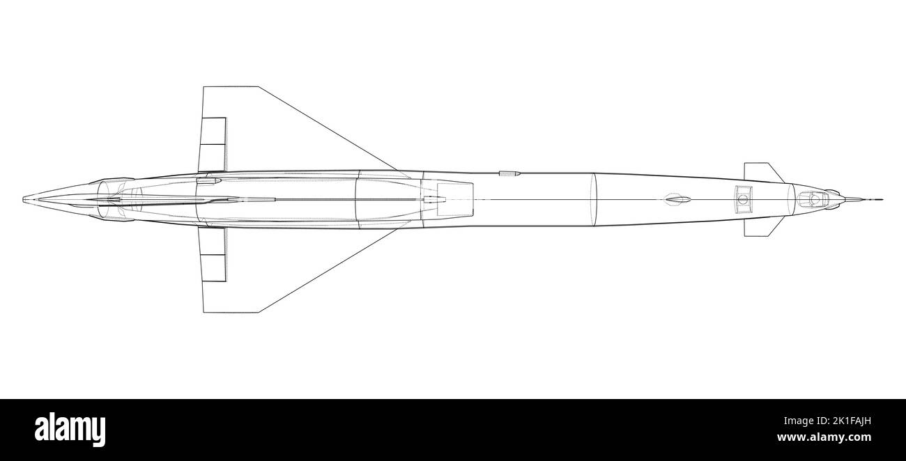 Military Drone in wire-frame style. Vector rendering of 3d. The layers ...