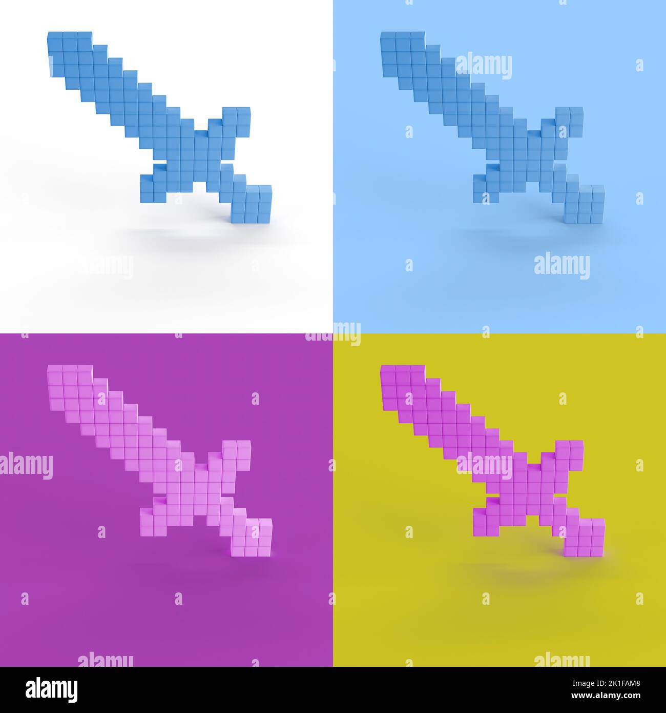 Pixel sword hi-res stock photography and images - Alamy