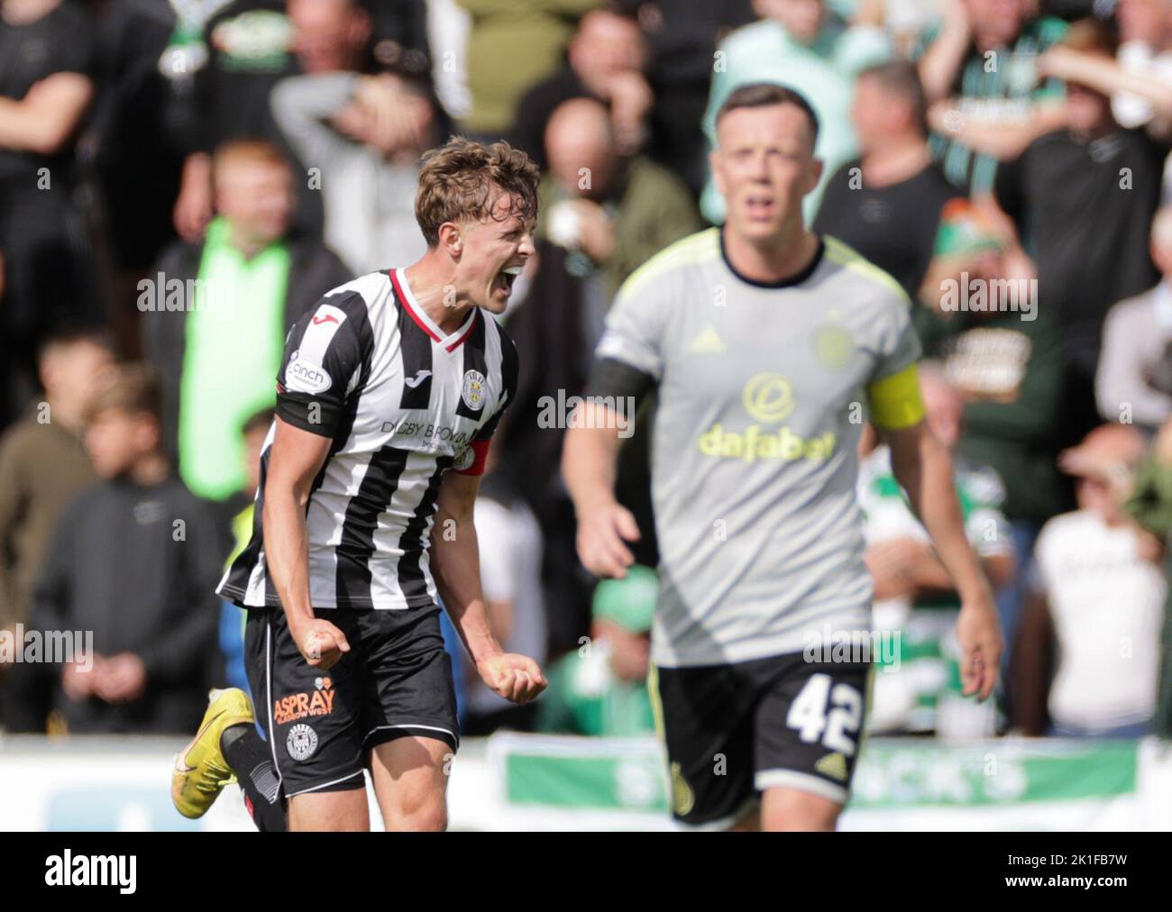 St Mirren's Mark O'Hara celebrates scoring their side's first goal of ...