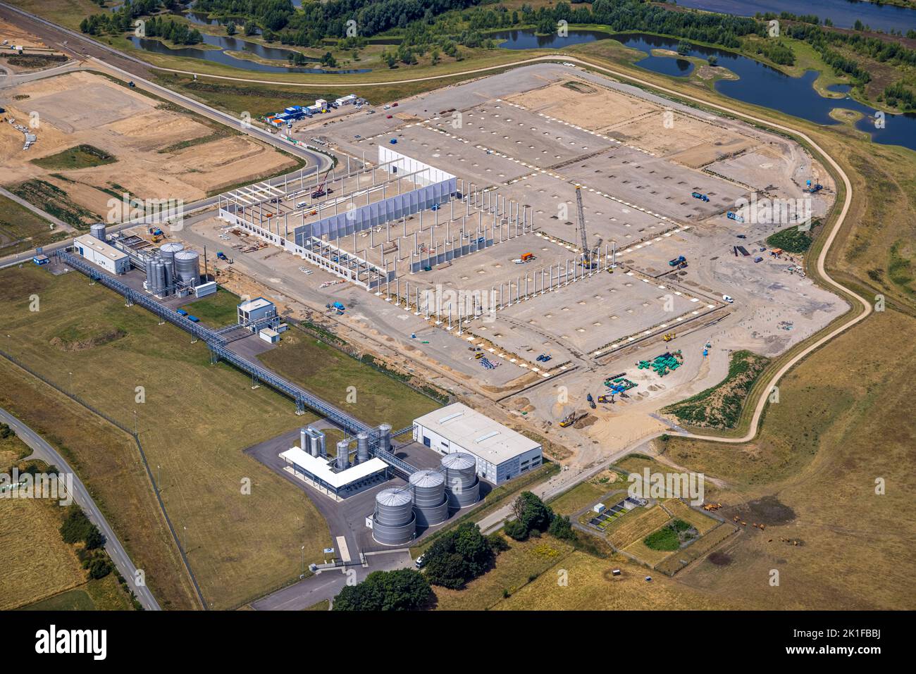 Construction site nordfrost gmbh at rhein lippe hafen wesel hi-res ...