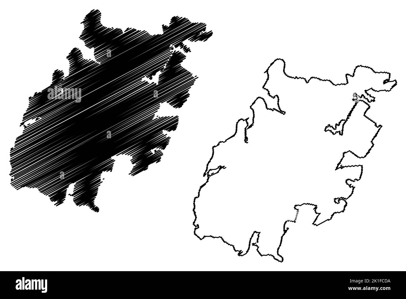Oshima island (Japan, East Asia, Japanese archipelago, Nagasaki) map vector illustration ...