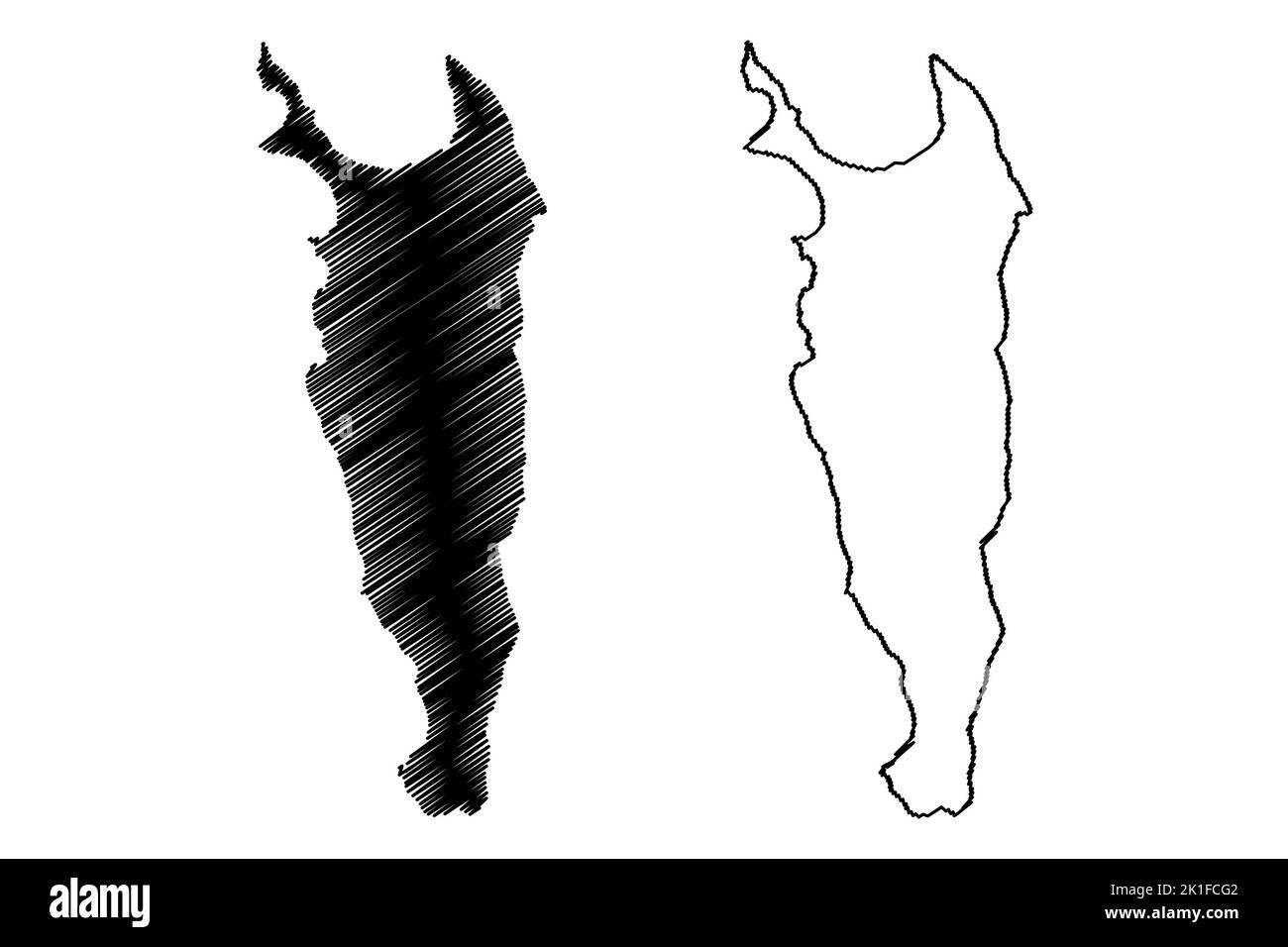 Rebun island (Japan, East Asia, Japanese archipelago) map vector ...