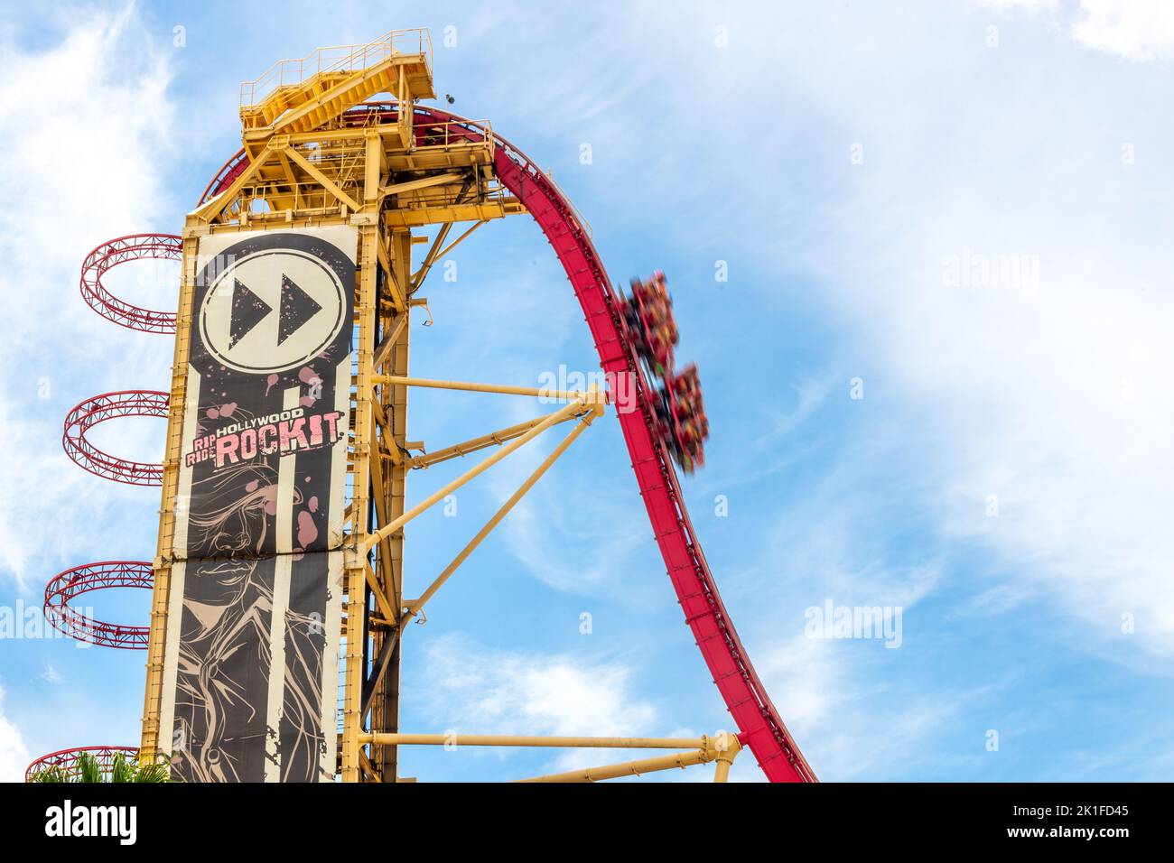 Roller Coaster, Universal Studios Florida, USA Stock Photo - Alamy