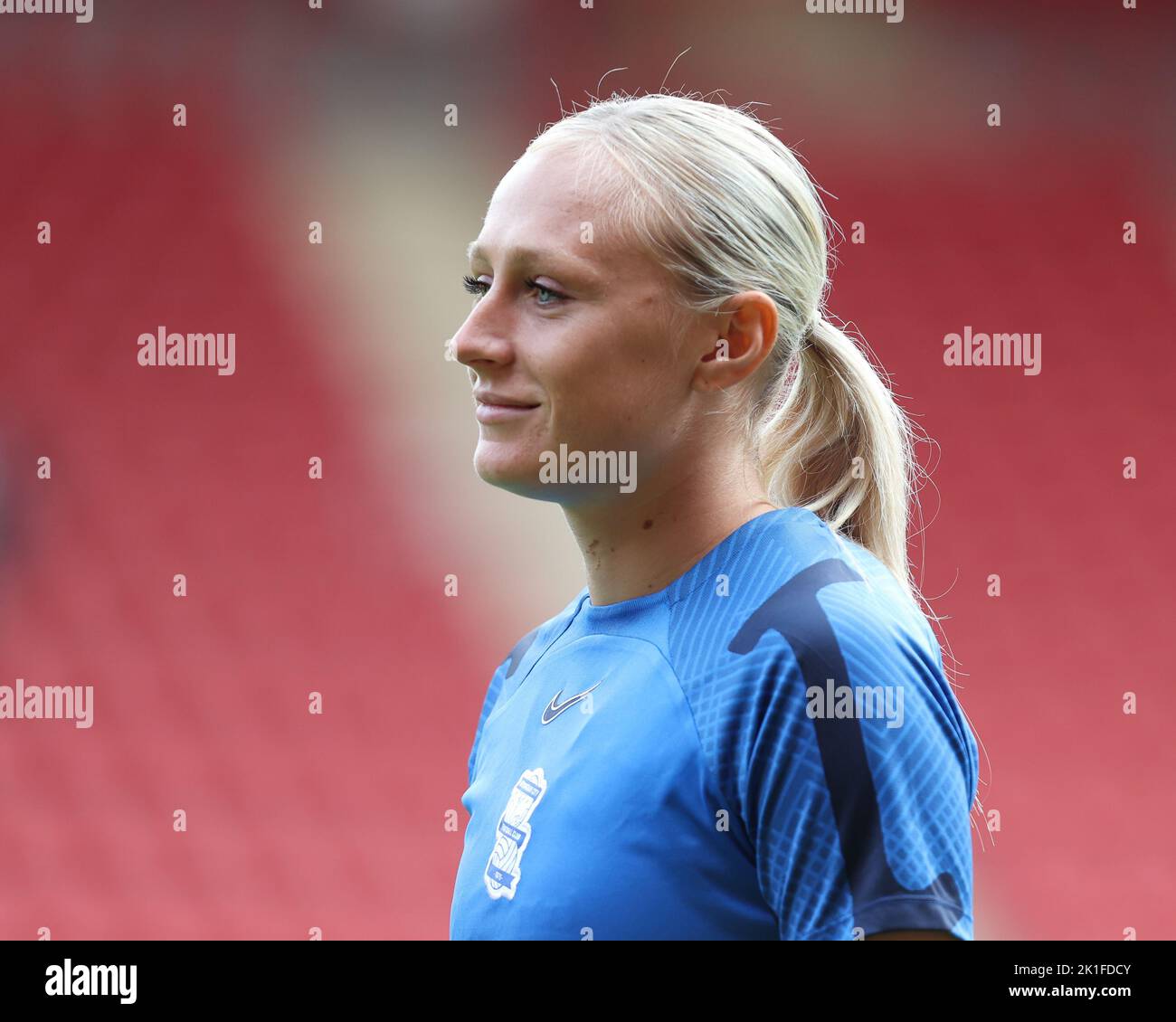 Charlton, UK. 18th Sep, 2022. Libby Smith #9 of Birmingham City ahead ...