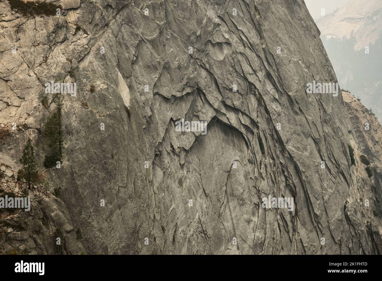 Texture of Half Dome Wall Below The Sub Dome in Yosemite National Park ...