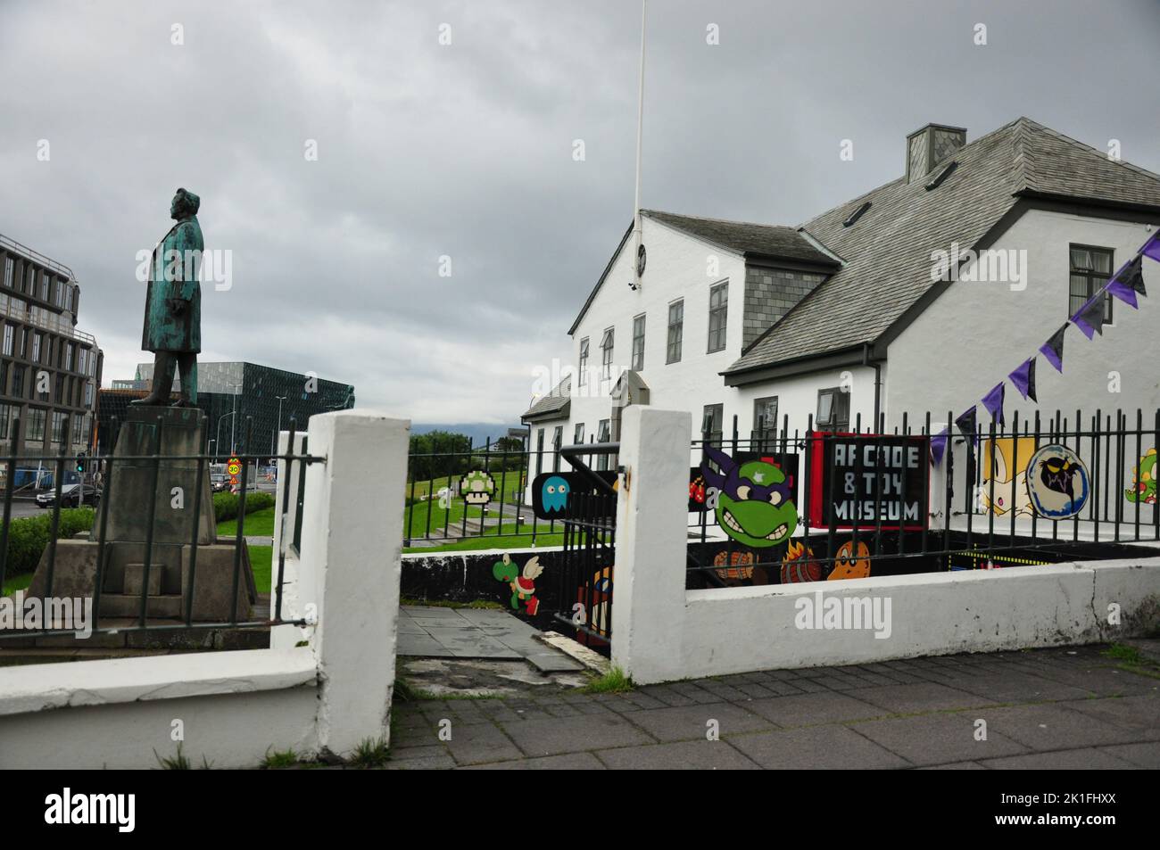 An exterior view of the Video Game and Arcade Museum in Reykjavik ...