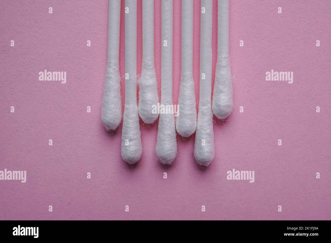 cotton swabs on the pink background, cosmetics and hygiene Stock Photo ...