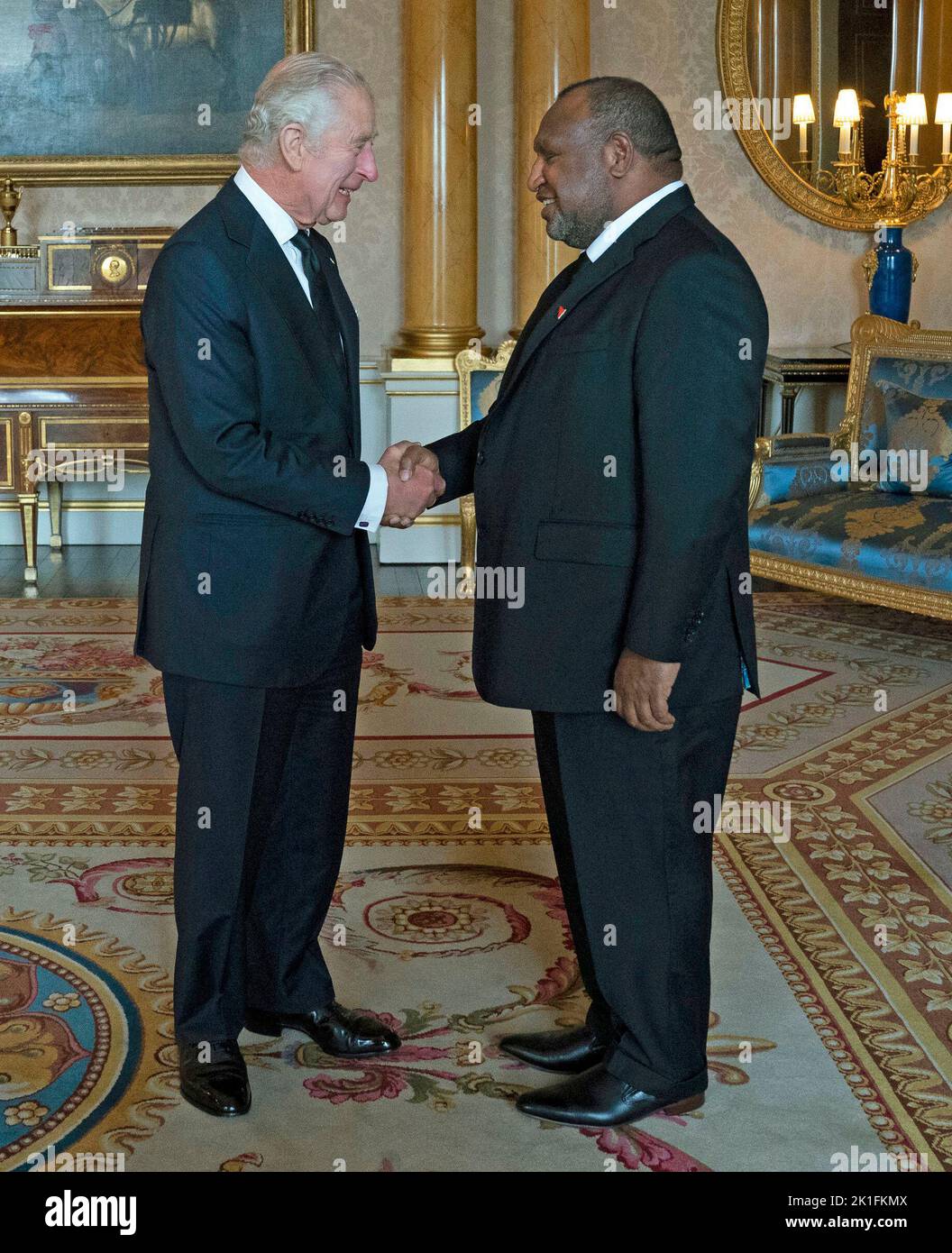 King Charles III with Prime Minister of Papua New Guinea James Marape ...