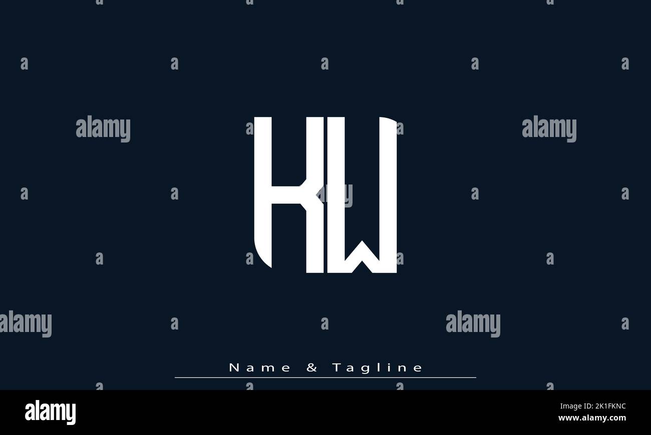 Alphabet letters Initials Monogram logo KW , WK Stock Vector Image ...