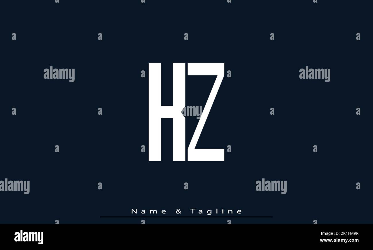 Alphabet letters Initials Monogram logo KZ , ZK Stock Vector Image ...