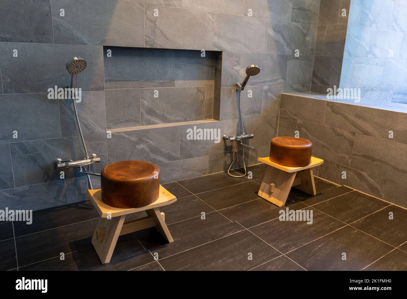 Sauna Spa Onsen in Hotel. Japanese Hot Springs Spa Onsen Bath in the Condominium or Hotel Stock ...