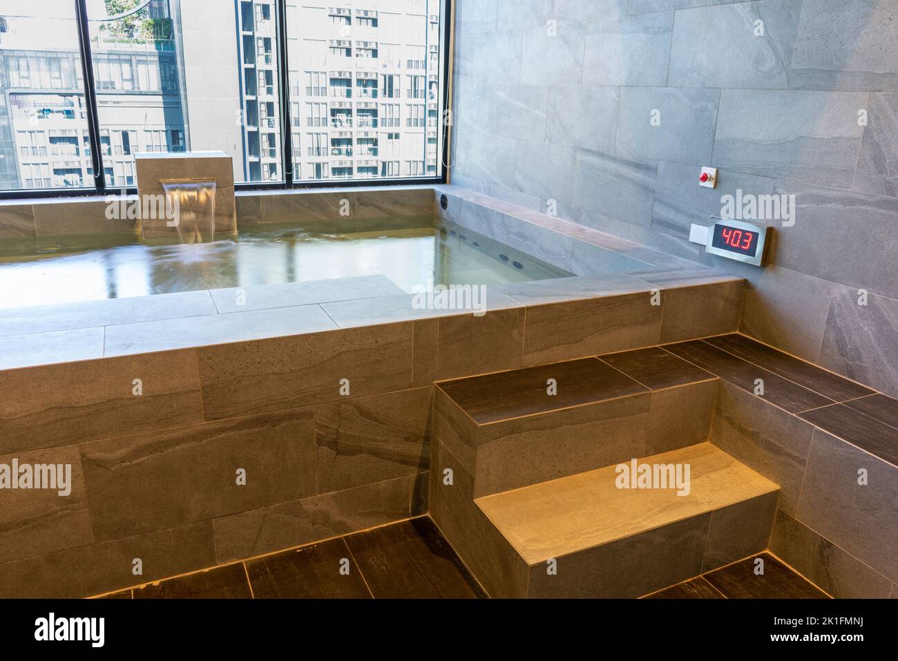 Sauna Spa Onsen in Hotel. Japanese Hot Springs Spa Onsen Bath in the ...