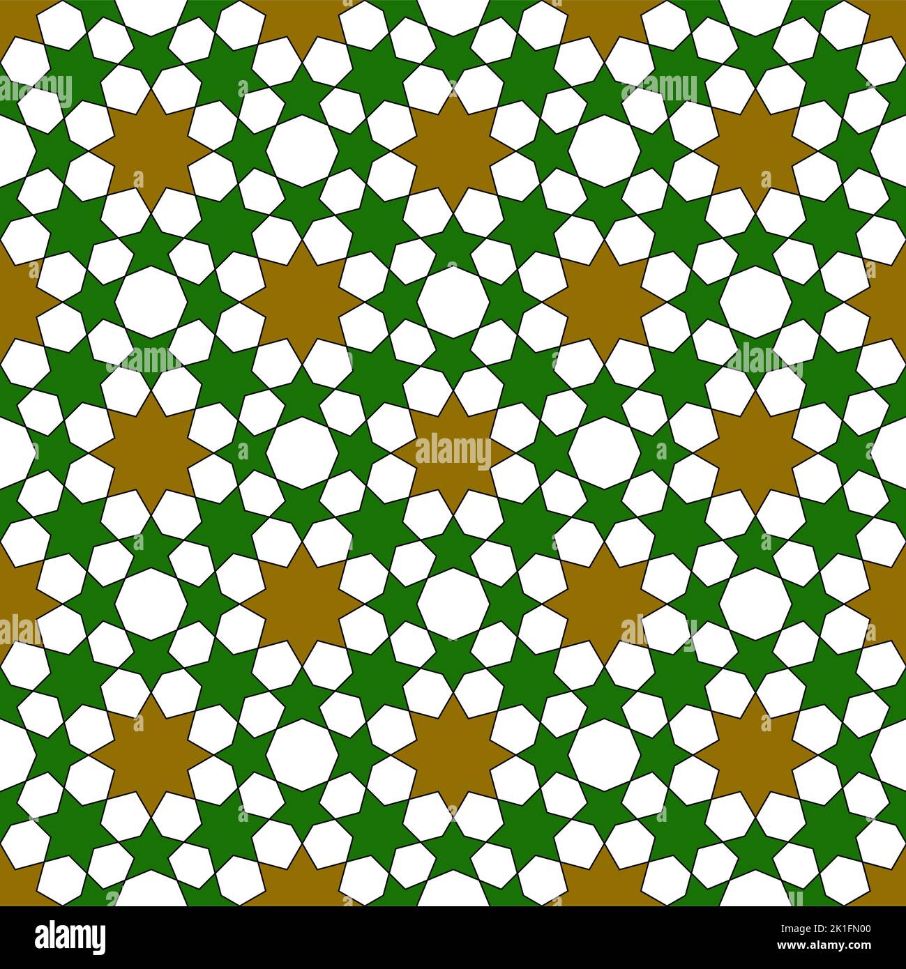Seamless geometric ornament based on traditional islamic art .Green ...