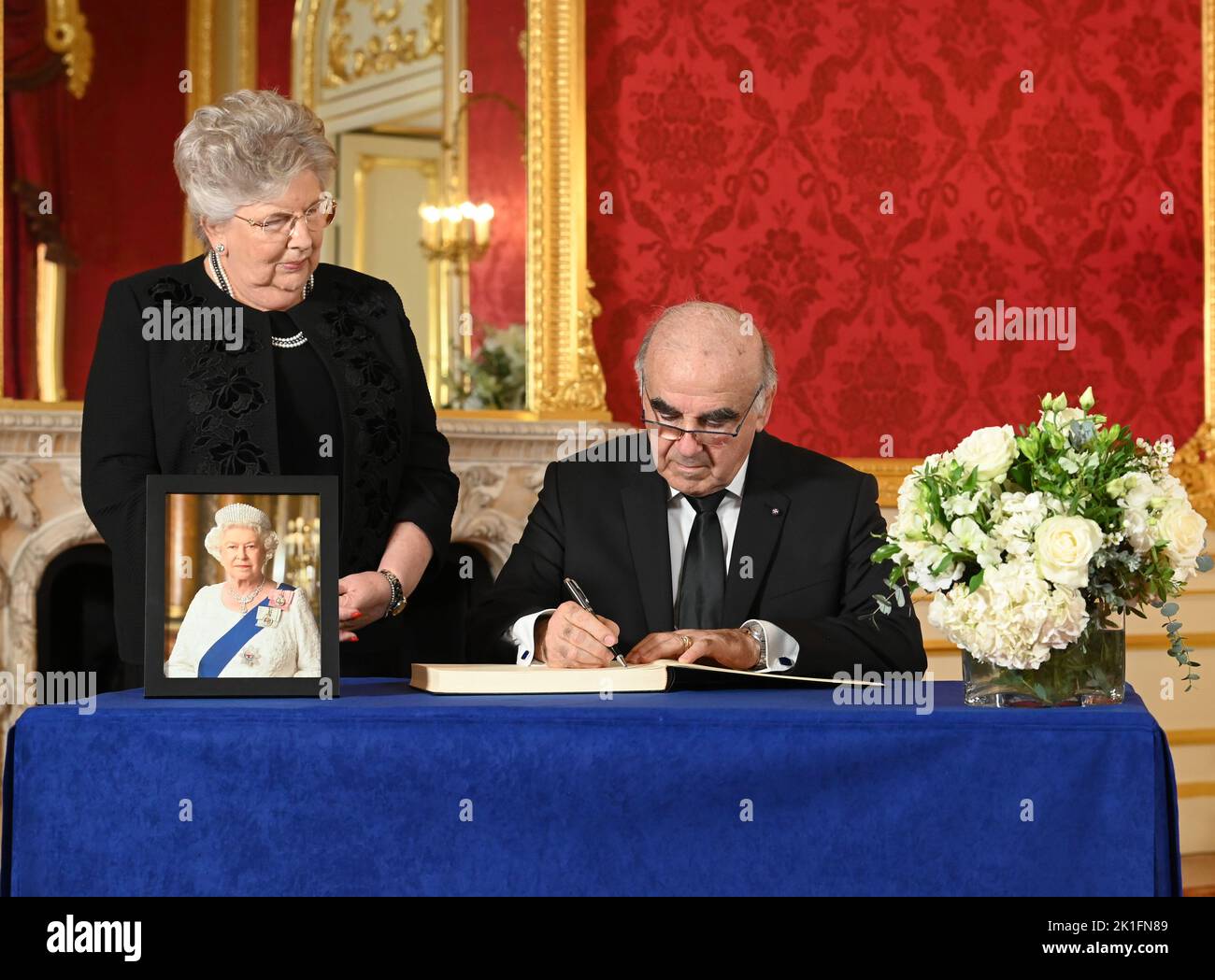 President of Malta, George Vella and First Lady Miriam Vella sign a ...