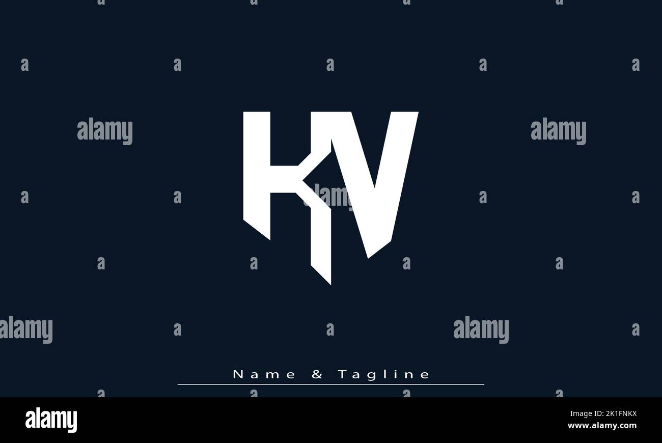 Alphabet letters Initials Monogram logo KV , VK Stock Vector Image ...