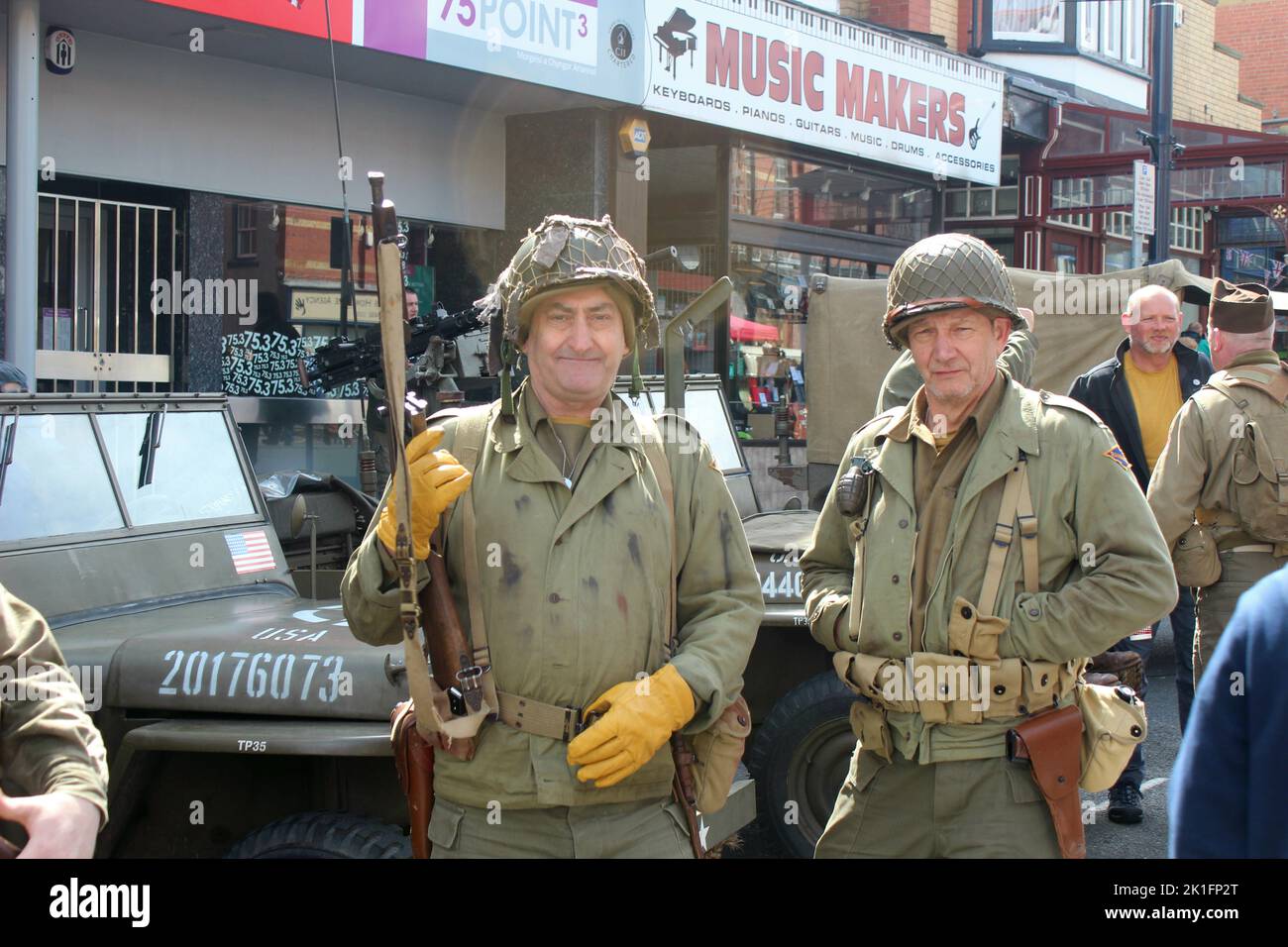 Forties festival in Colwyn Bay, Wales the festival weekend includes re-enactment of battles and ...