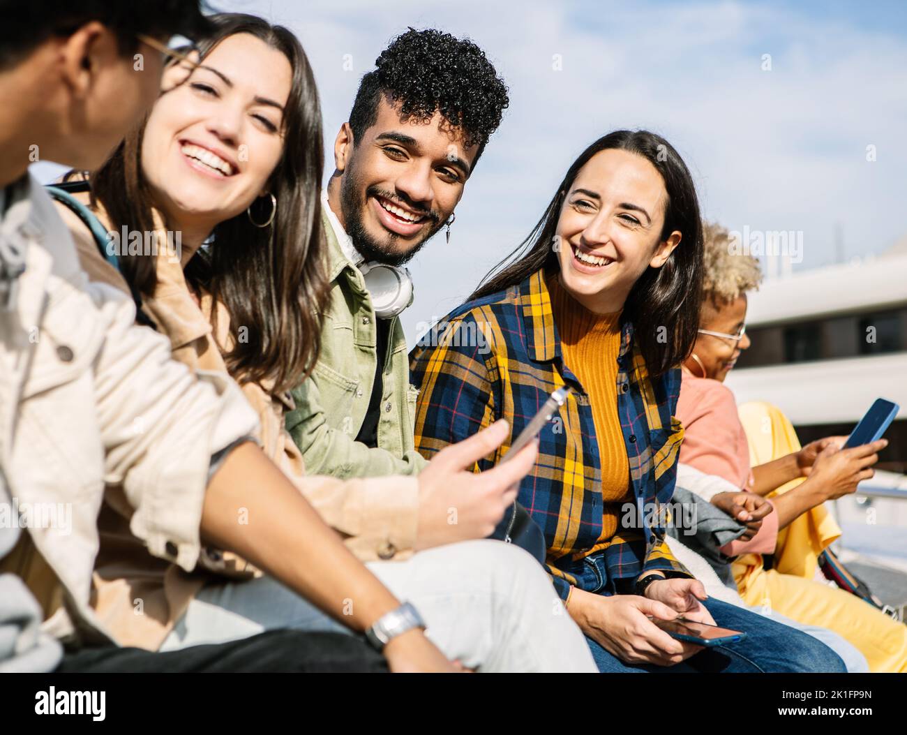Teens Talking On Phone