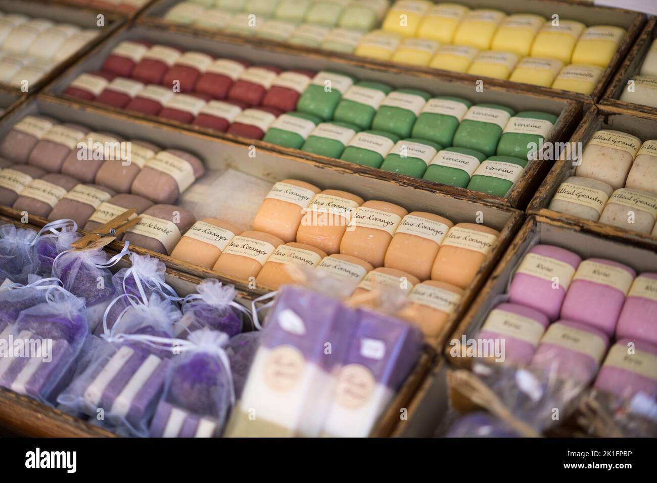 traditional street market, Apt, Provence, France, Europe Stock Photo ...
