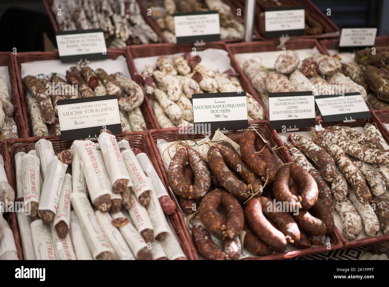 traditional street market, Apt, Provence, France, Europe Stock Photo ...
