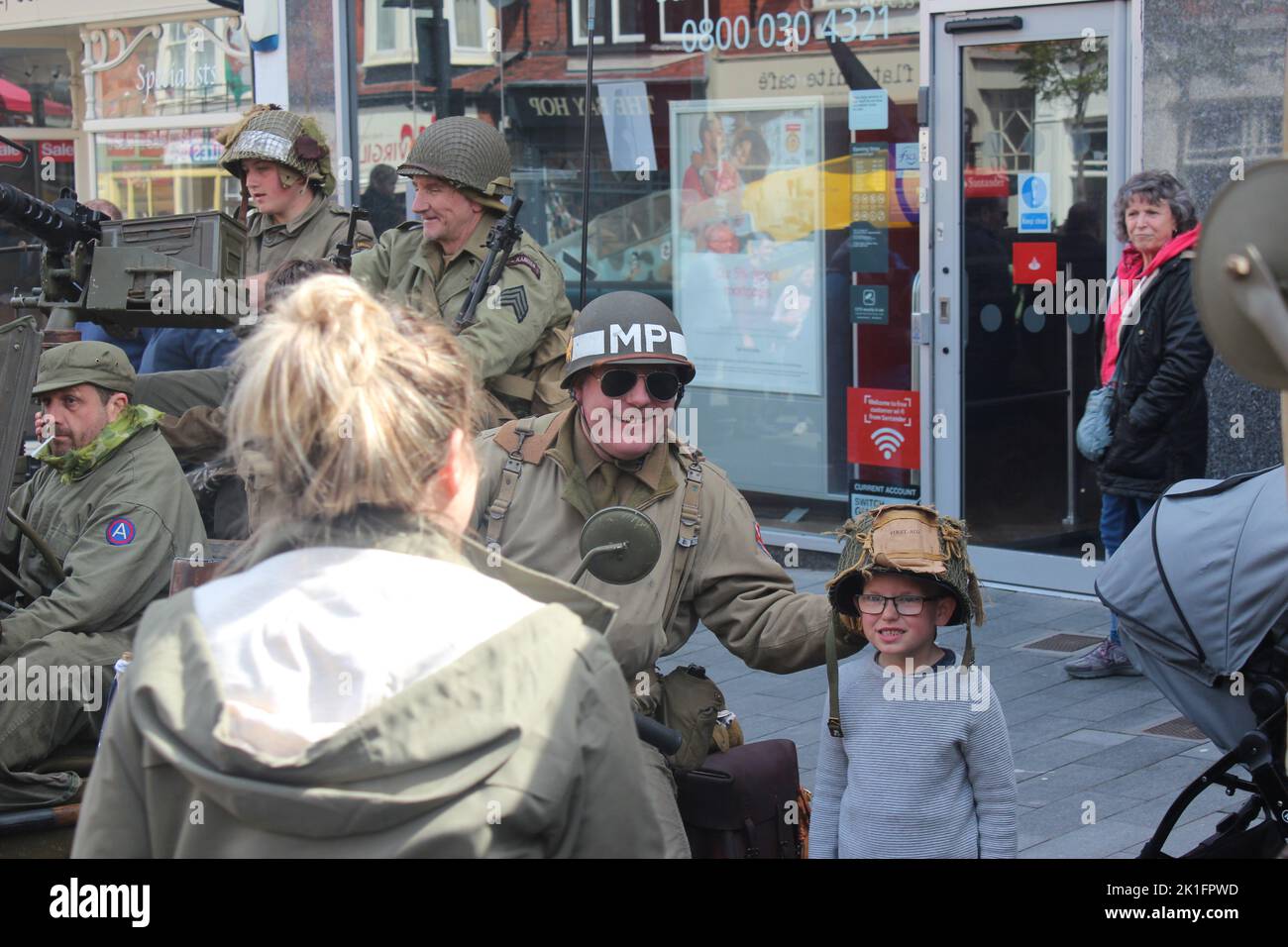Forties festival in Colwyn Bay, Wales the festival weekend includes re-enactment of battles and ...