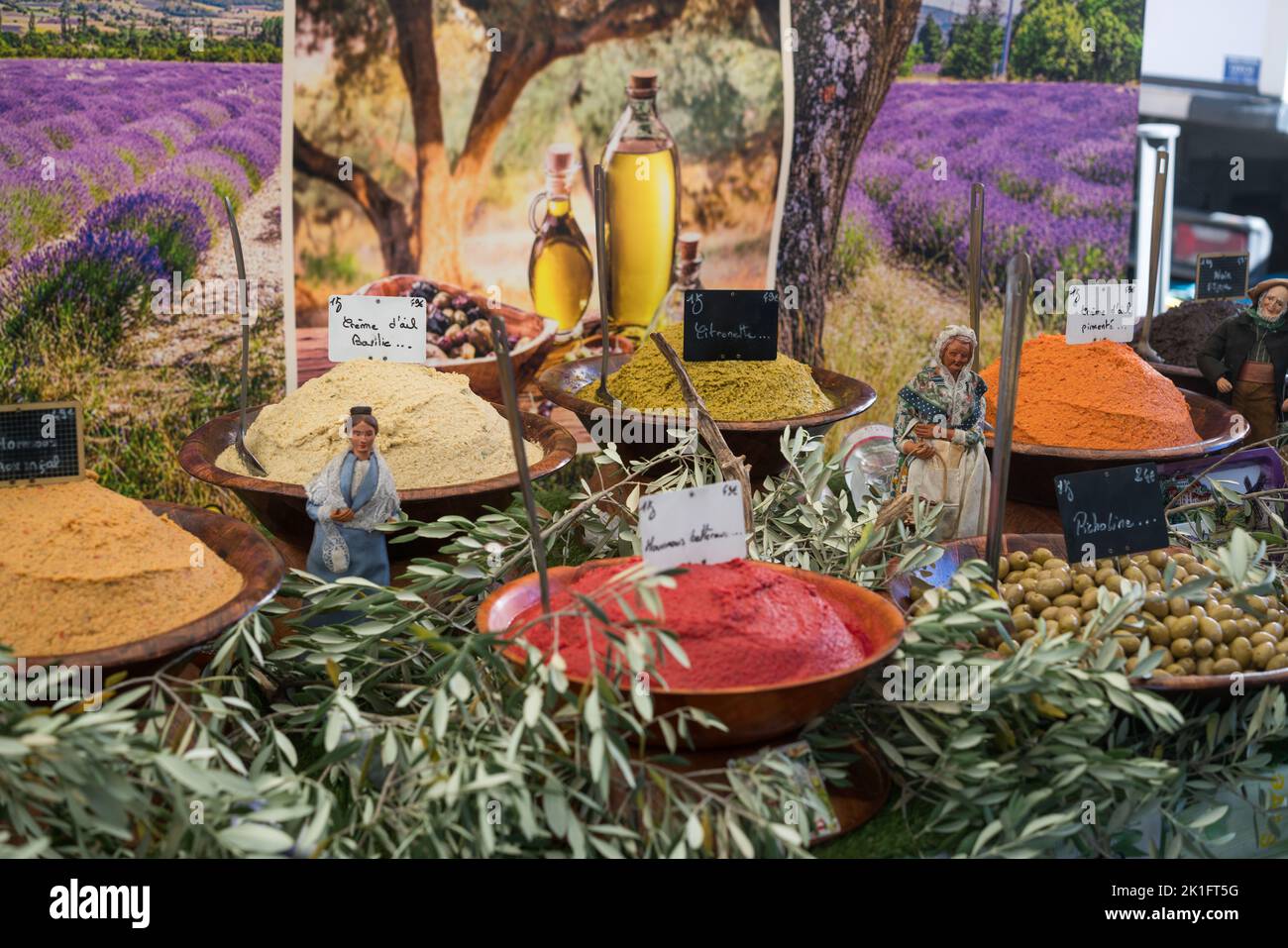 traditional street market, Apt, Provence, France, Europe Stock Photo ...