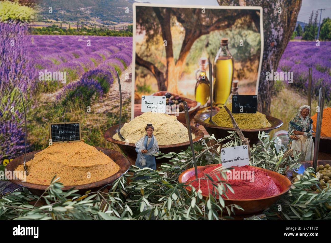 traditional street market, Apt, Provence, France, Europe Stock Photo ...