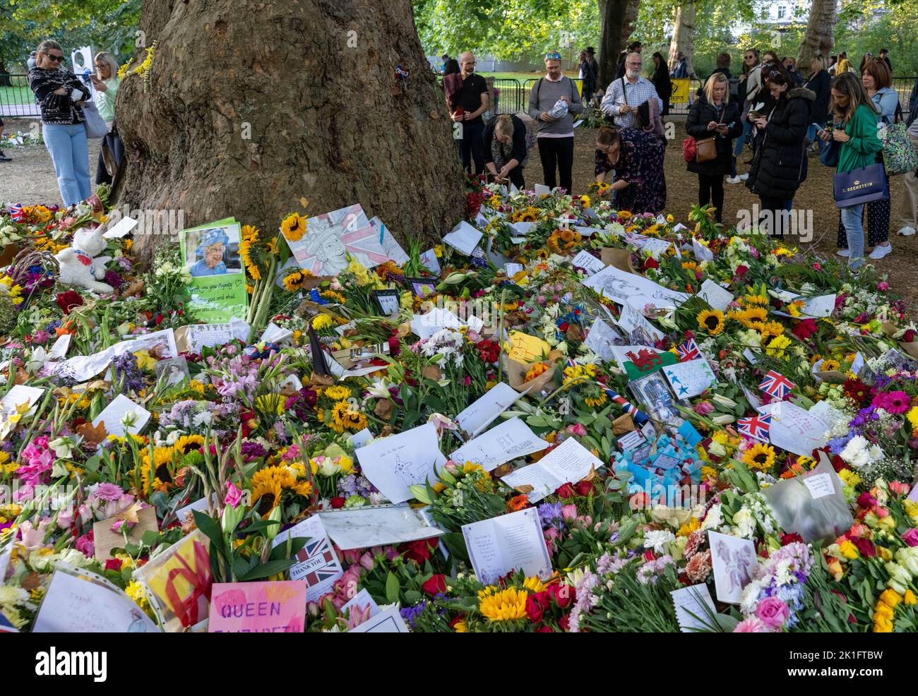 Tributes for Queen Elizabeth II including Corgis made from flowers ...