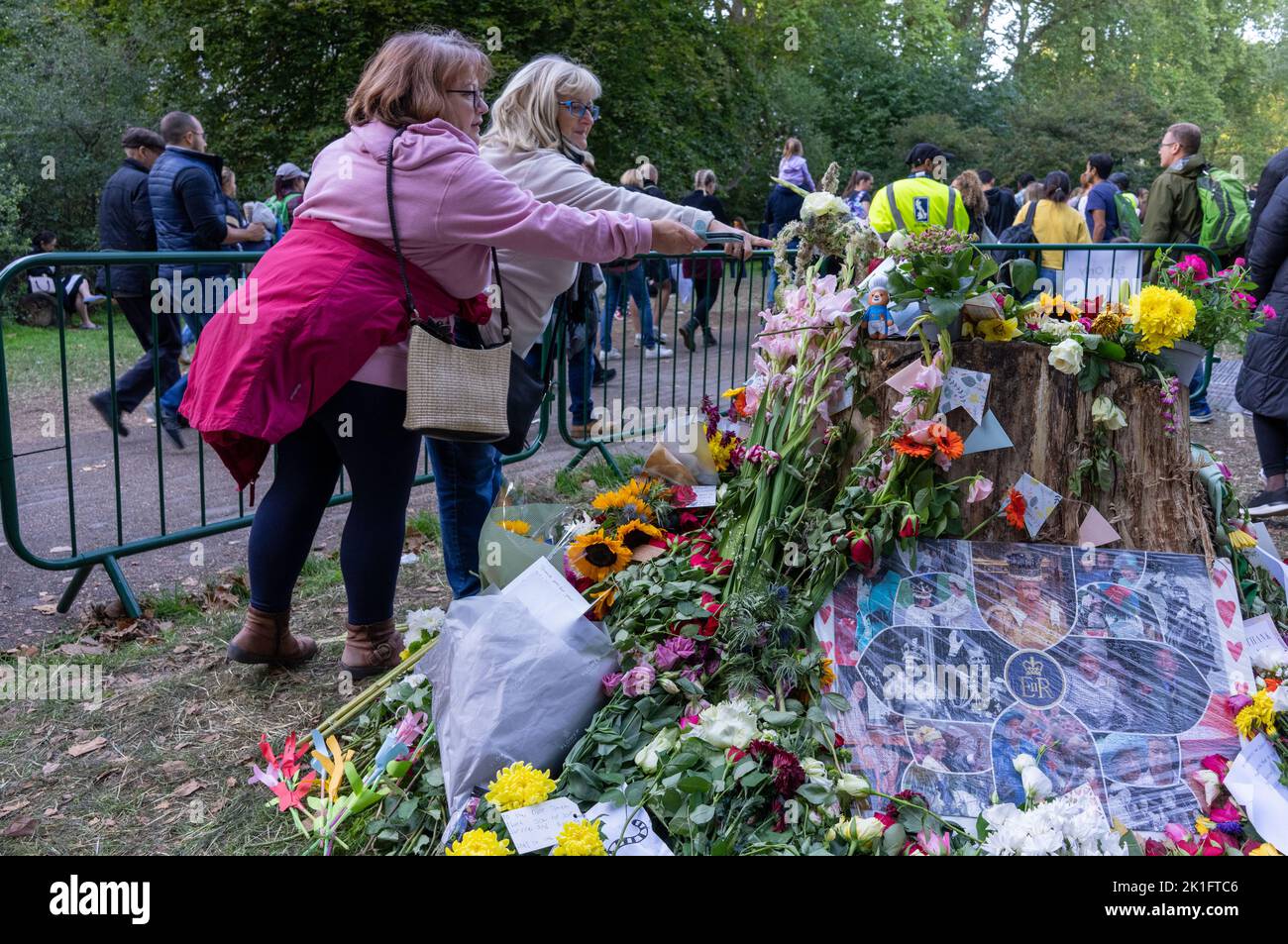 Tributes for Queen Elizabeth II including Corgis made from flowers ...