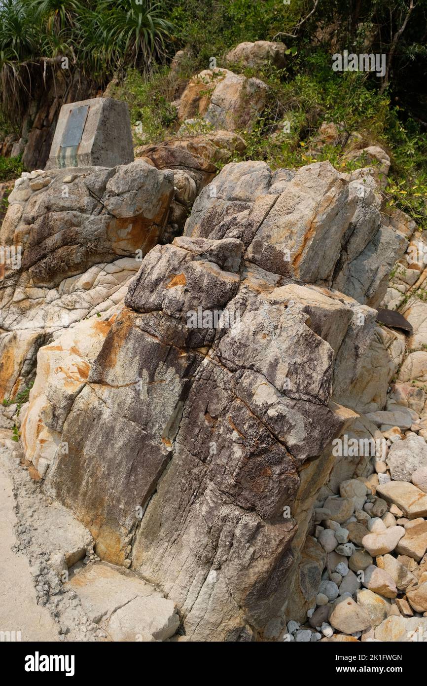 Rocks and Mountain by the sea Pak Lap Bay of Hong Kong Pak Lap Fishing ...