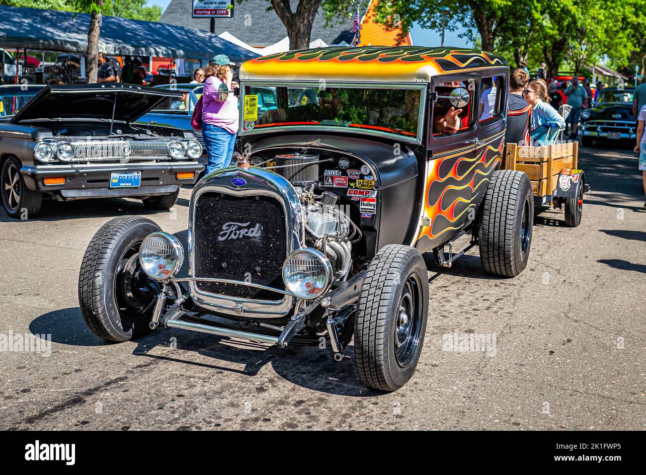 Falcon Heights, MN - June 18, 2022: High perspective front corner view ...
