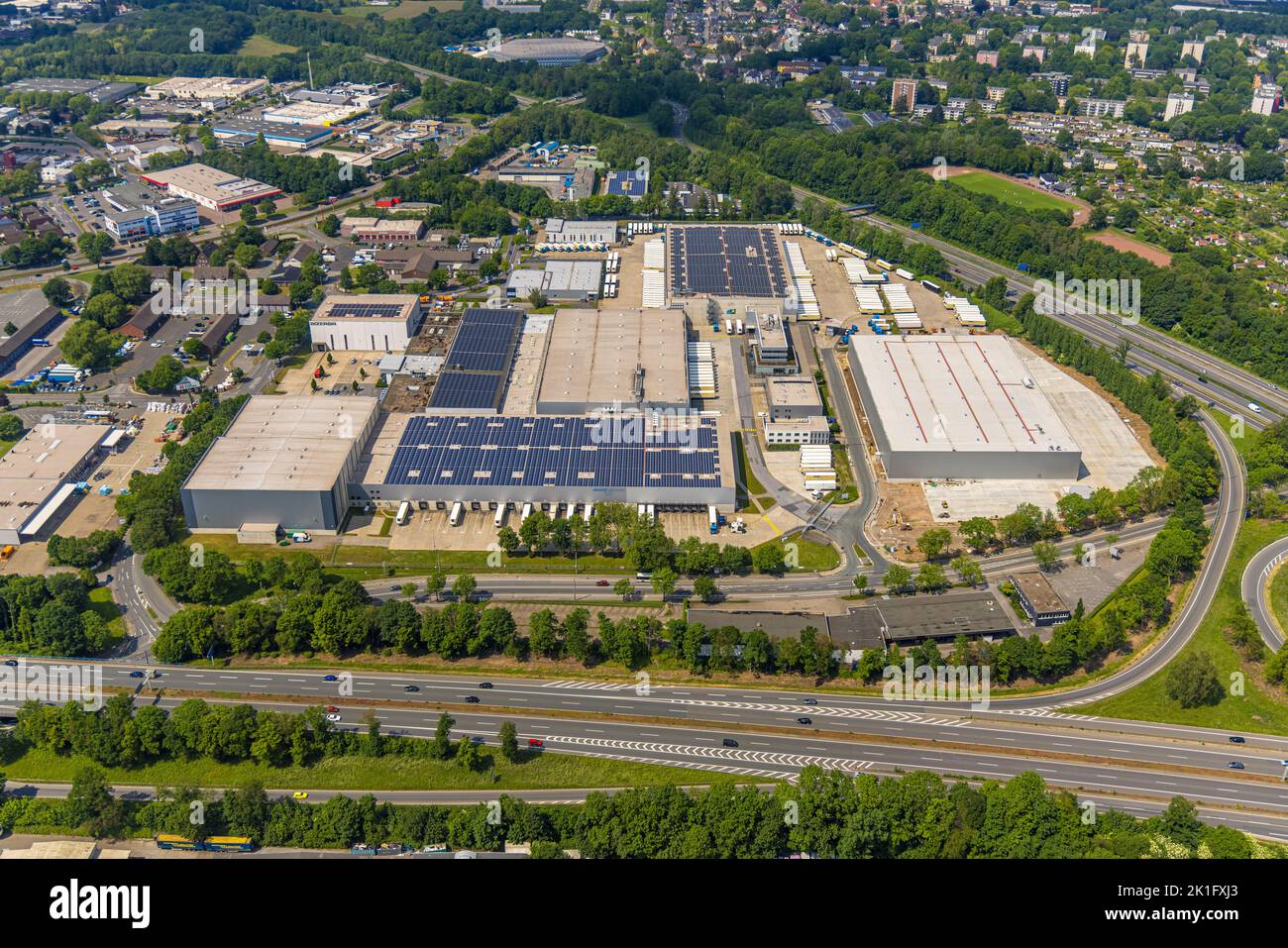 Aerial view, Harpener Feld industrial park, Kornharpen-Voede branch ...