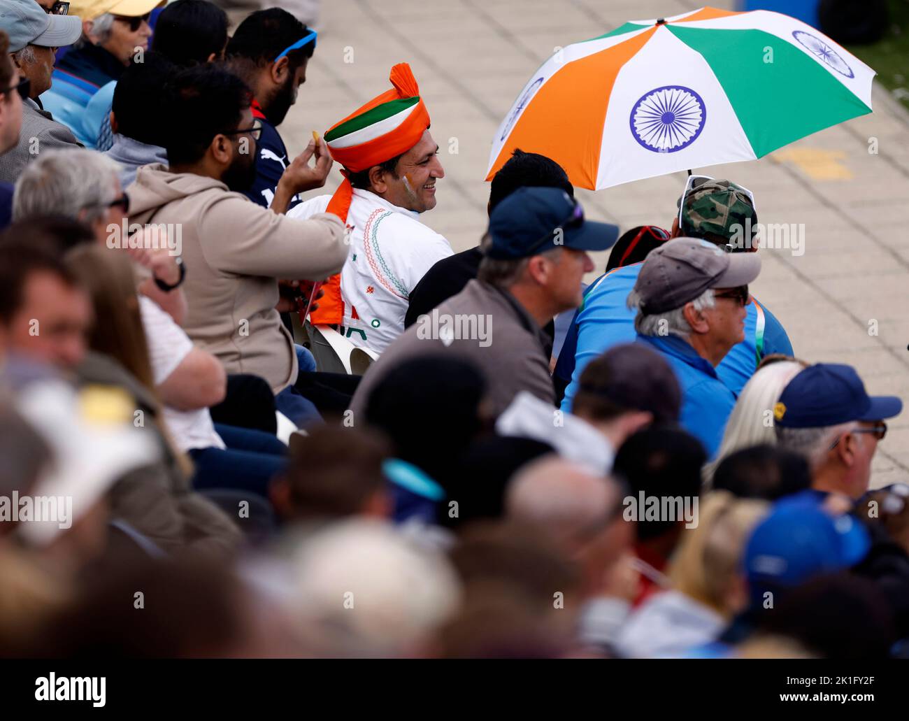 India fans in the stands during the first one day International match ...