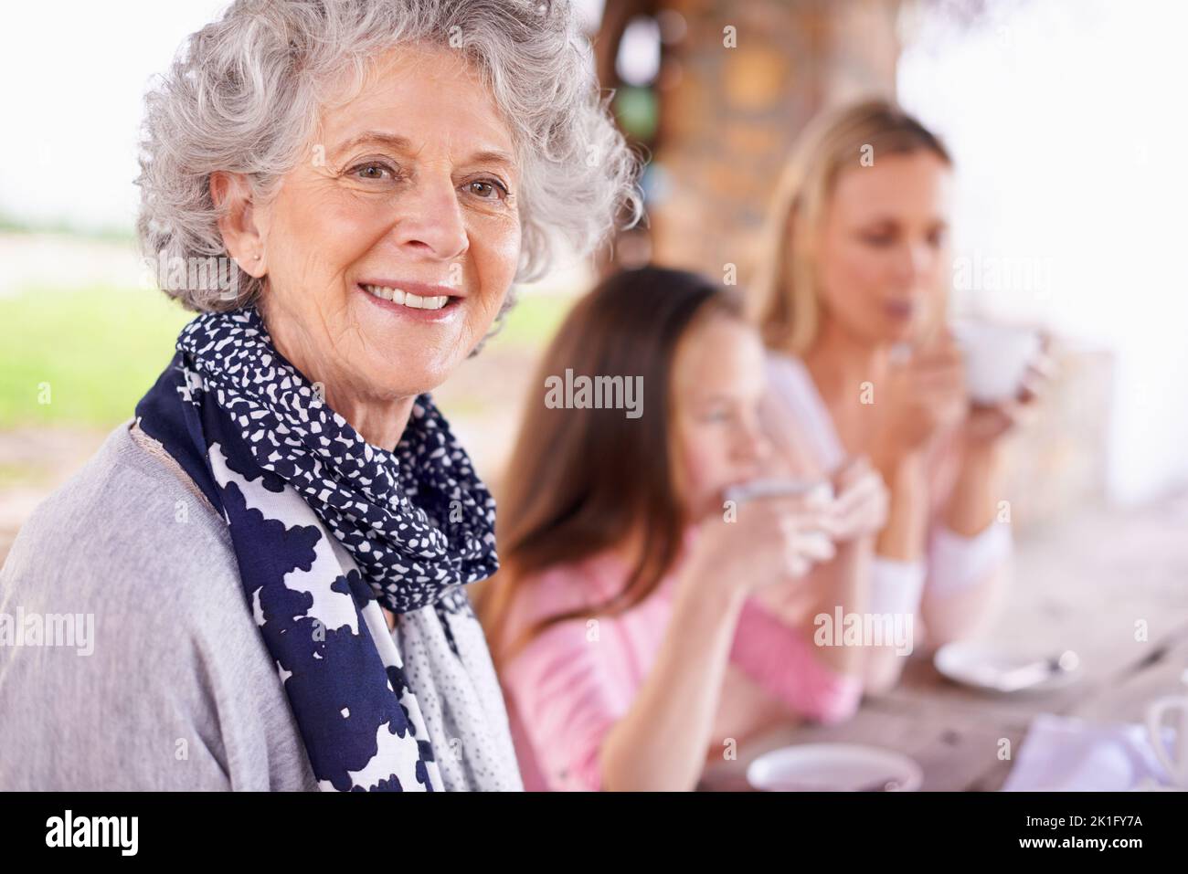 Little things mean a lot. three generations of the woman of the women ...