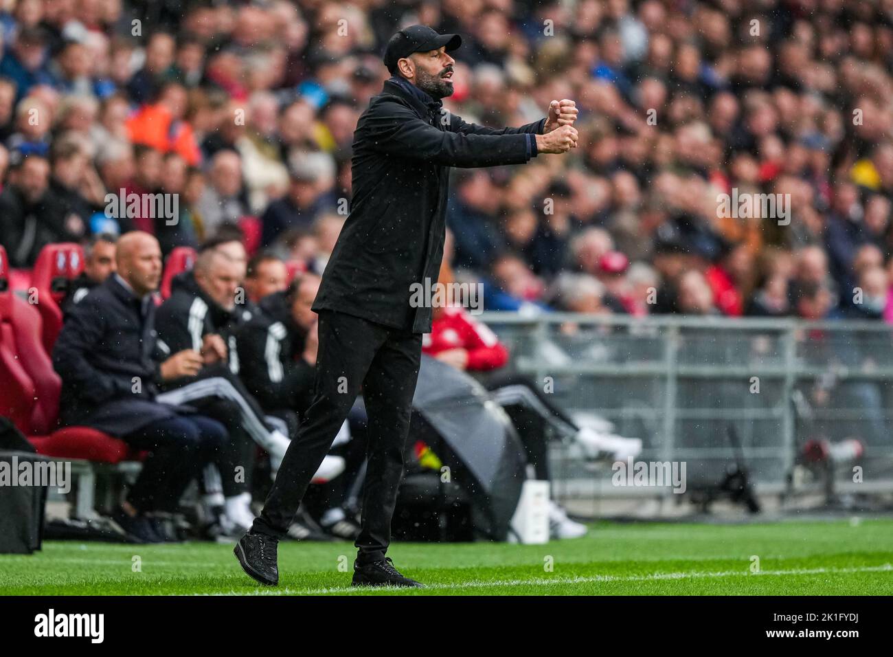 Eindhoven - PSV coach Ruud van Nistelrooij during the match between PSV ...