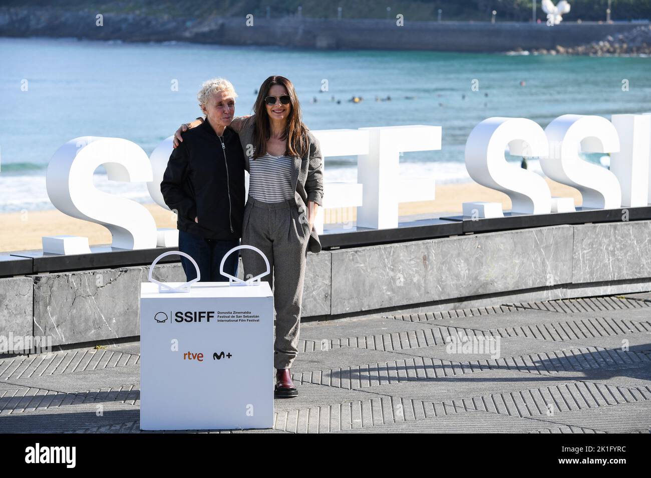 San Sebastian, Spain. 18th September 2022. Juliette Binoche and Claire ...