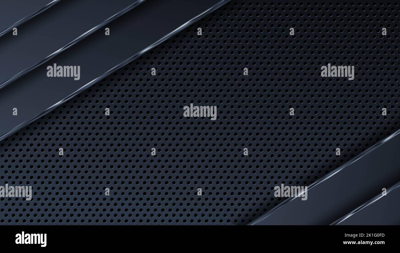 Abstract modern Metallic dark blue frame design - layout background ...