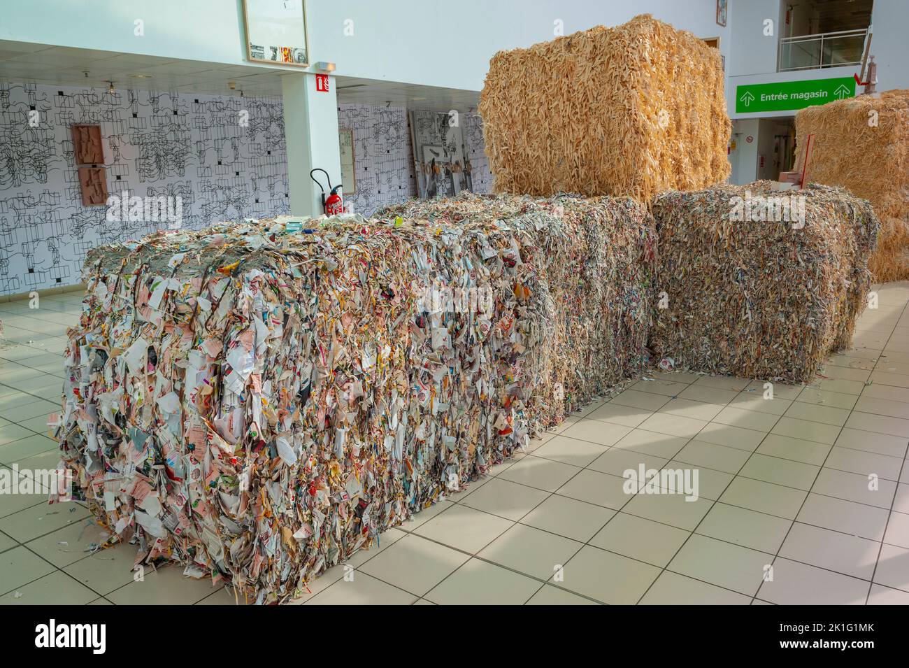 Paris, France - Interior VIew, Household Garbage Recycling Modern Art ...