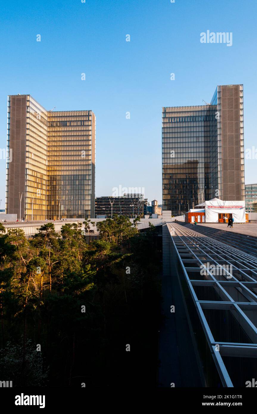 Paris, France, Mitterand National Library Building, Outside, Garden ...