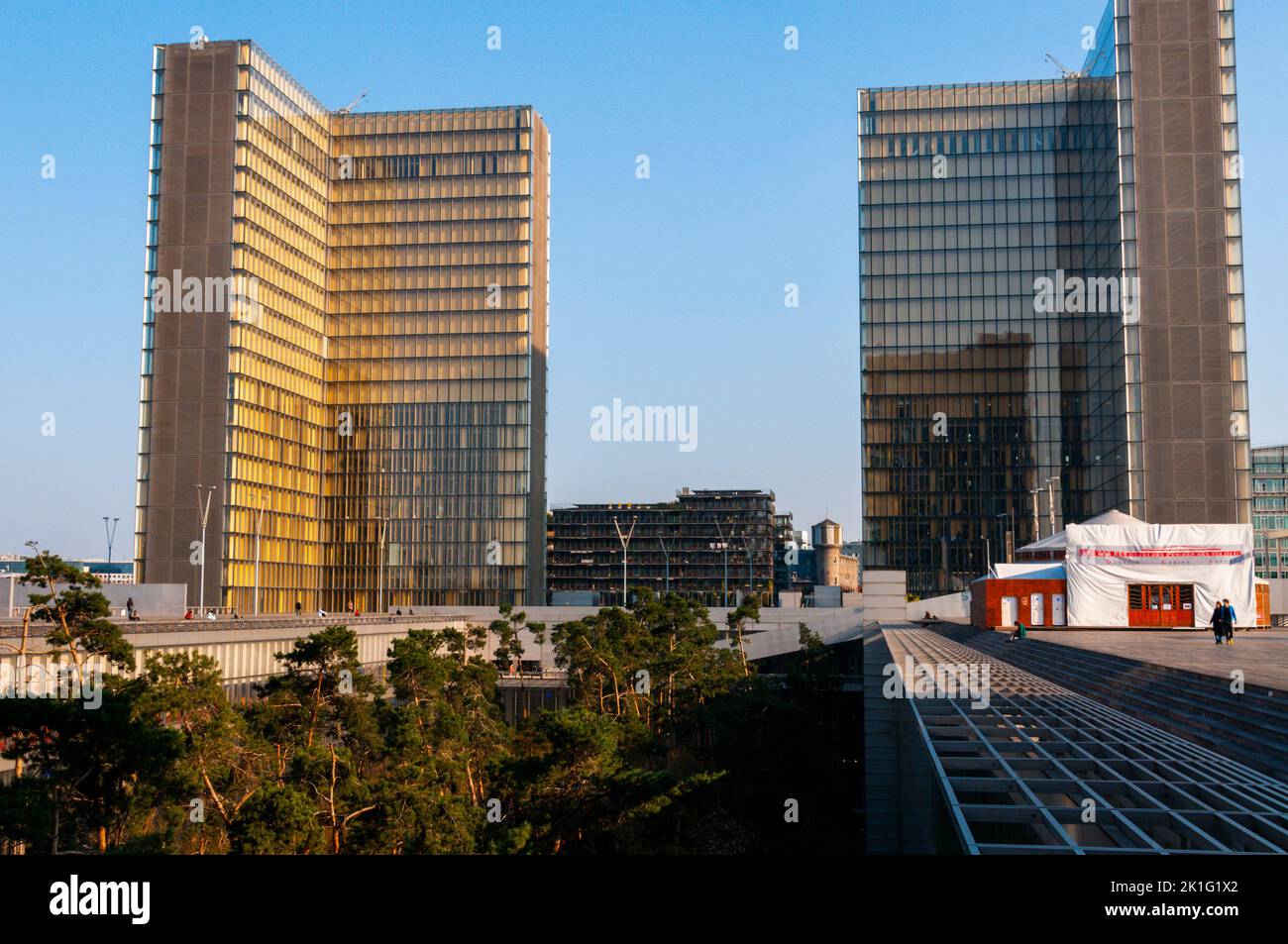 Paris, France, Mitterand National French Library Building, Bibliothèque ...