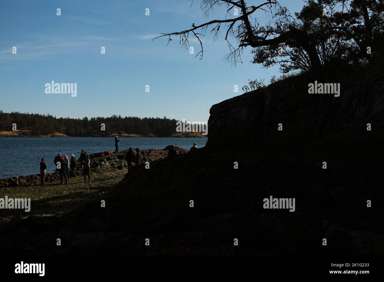 A group from Parks Canada and First Nations along with others tour the ...