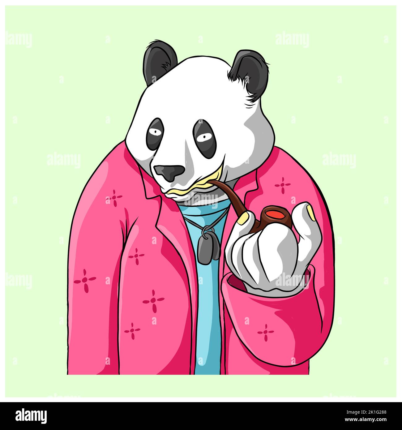 Drawn panda. Panda in a classic suit. Illustration in sketch style ...