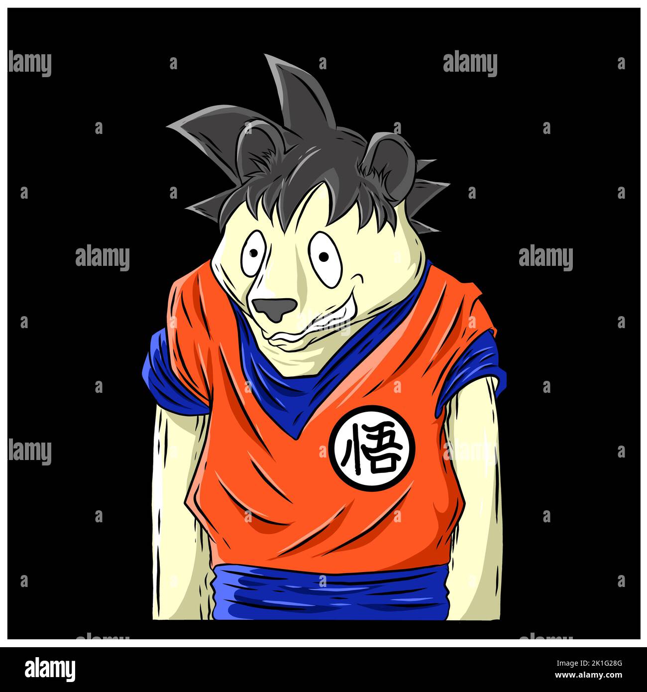 Drawn panda. Panda in a classic suit. Illustration in sketch style ...