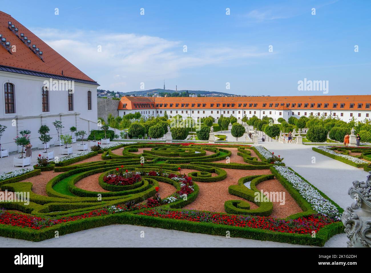 Bratislava, Slovakia - Aug 28, 2022:The baroque garden of Bratislava ...