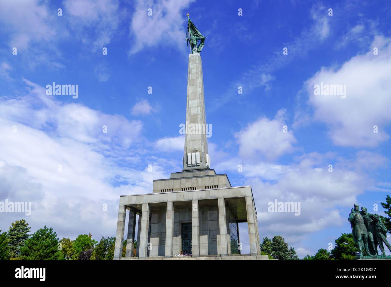 Bratislava, Slovakia - Aug 29, 2022:Slavín is a memorial monument and ...