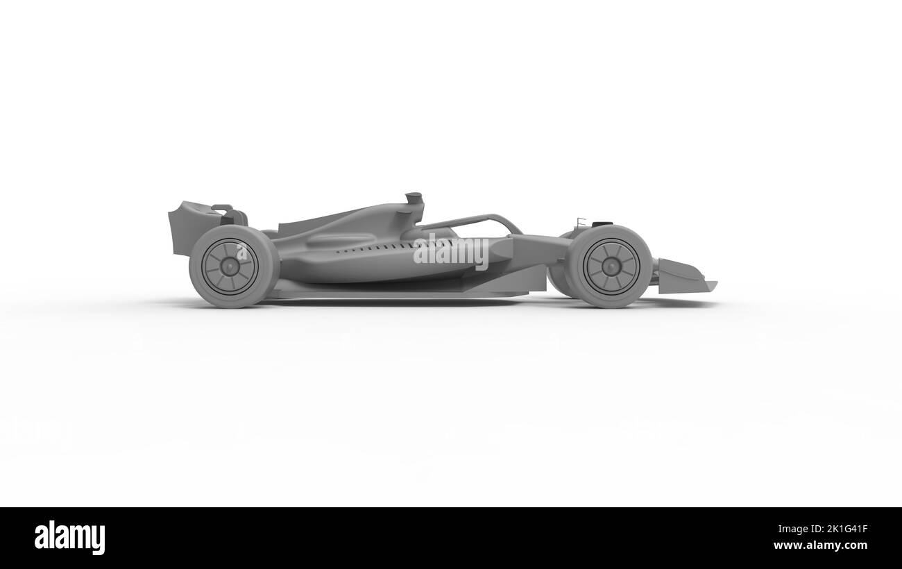 3D rendering of a motorsports race car blank computer generated model ...