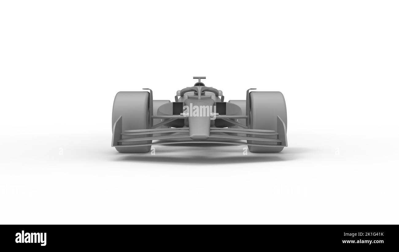 3D rendering of a motorsports race car blank computer generated model ...