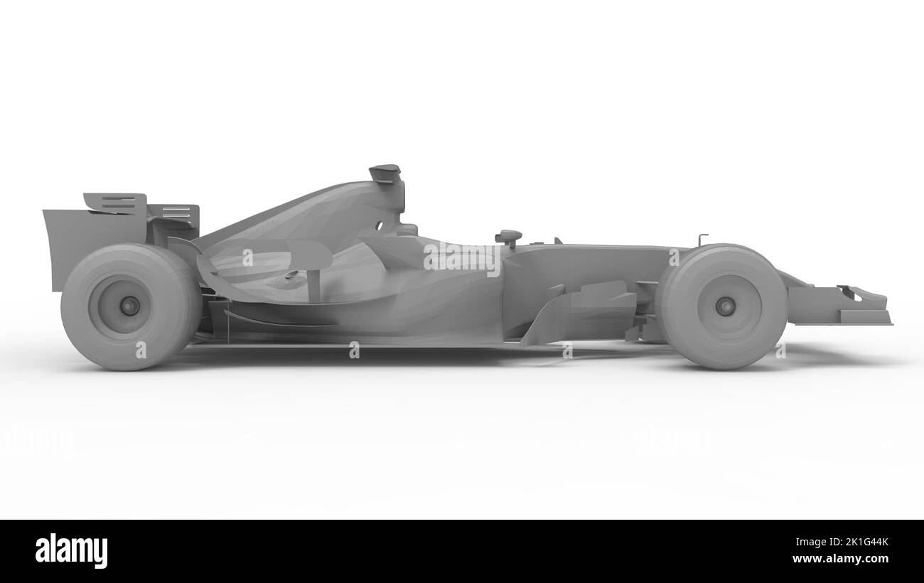 3D rendering of a motorsports race car blank computer generated model ...