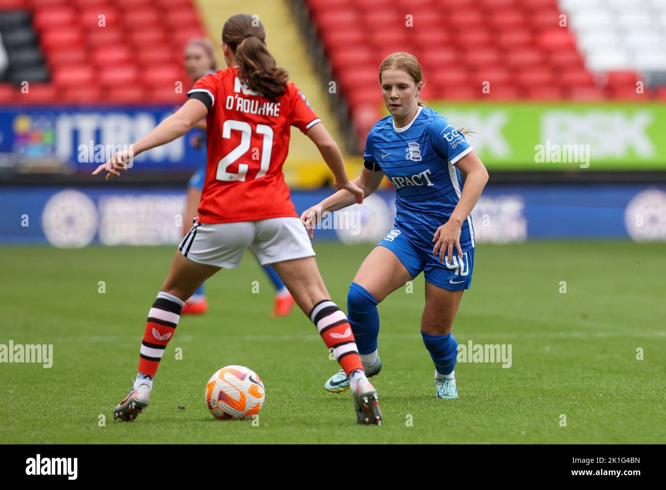 Charlton, UK. 18th Sep, 2022. Delphi Cole #40 of Birmingham City ...